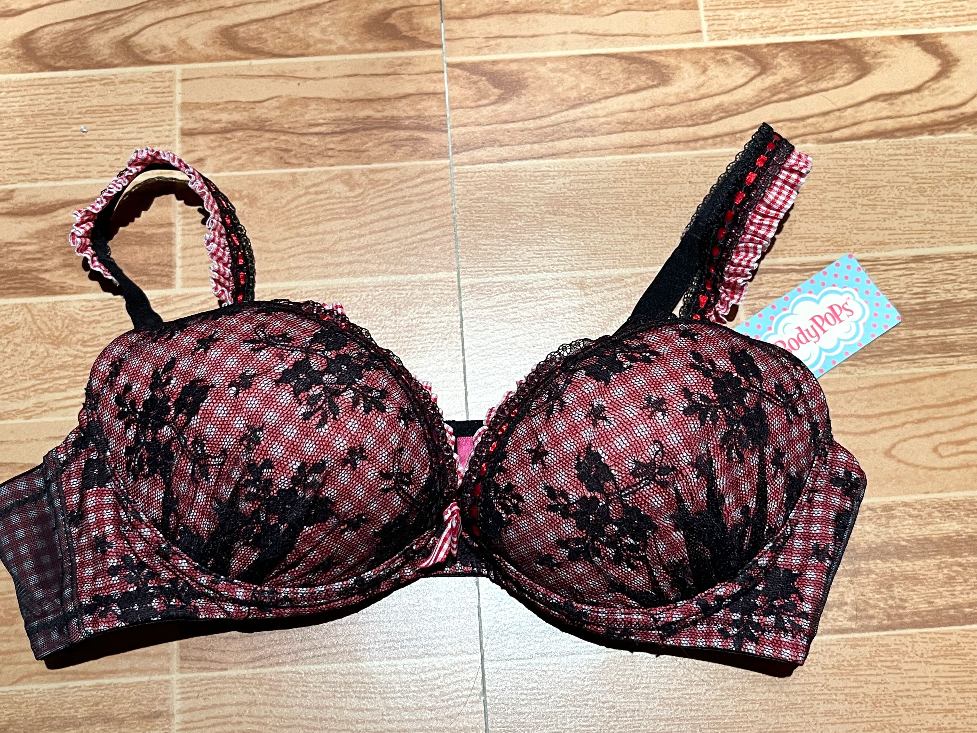 Korea bodypops red lace push-up bra chinese new year christmas xmas ...