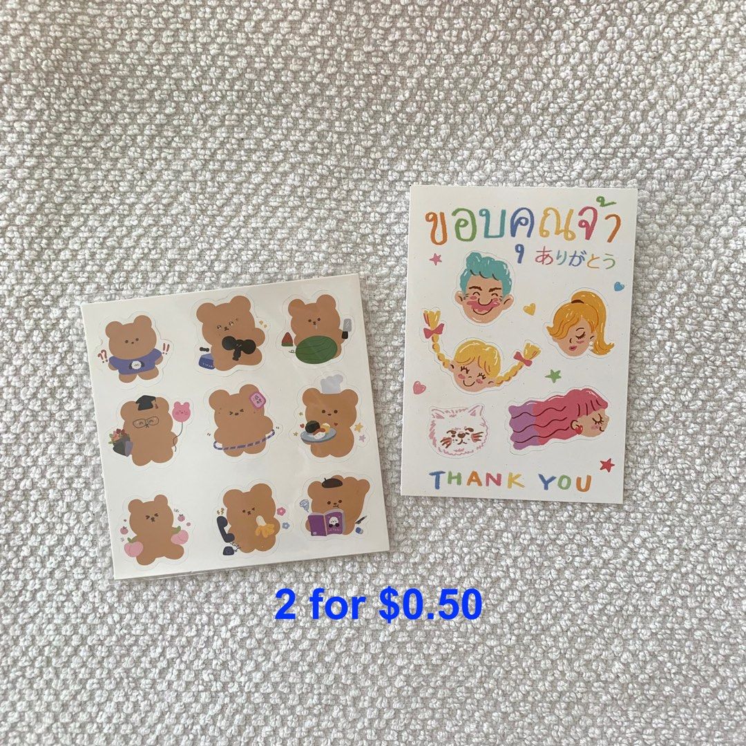 korean journal stickers aesthetic, Hobbies & Toys, Stationery & Craft ...