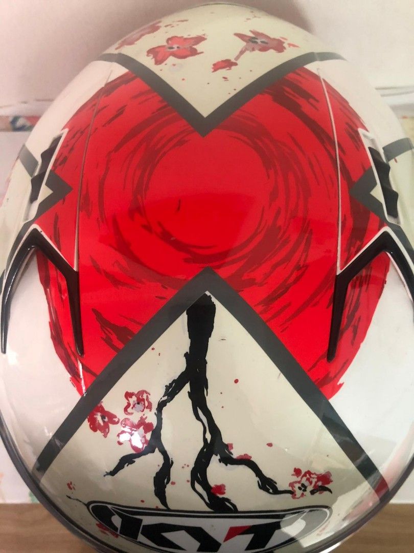 Kyt Helmet NFJ Xavi Sakura Open Face, Motorcycles, Motorcycle ...