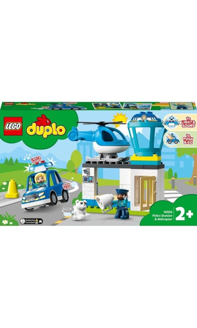 LEGO Duplo Town Police Station & Helicopter 10959 (40 Pieces), Hobbies ...