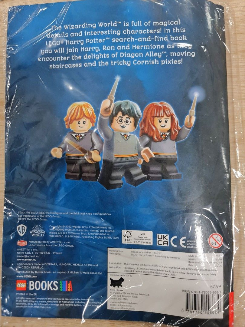 Lego Harry Potter Wizarding World Book with Minifigure, Hobbies & Toys ...