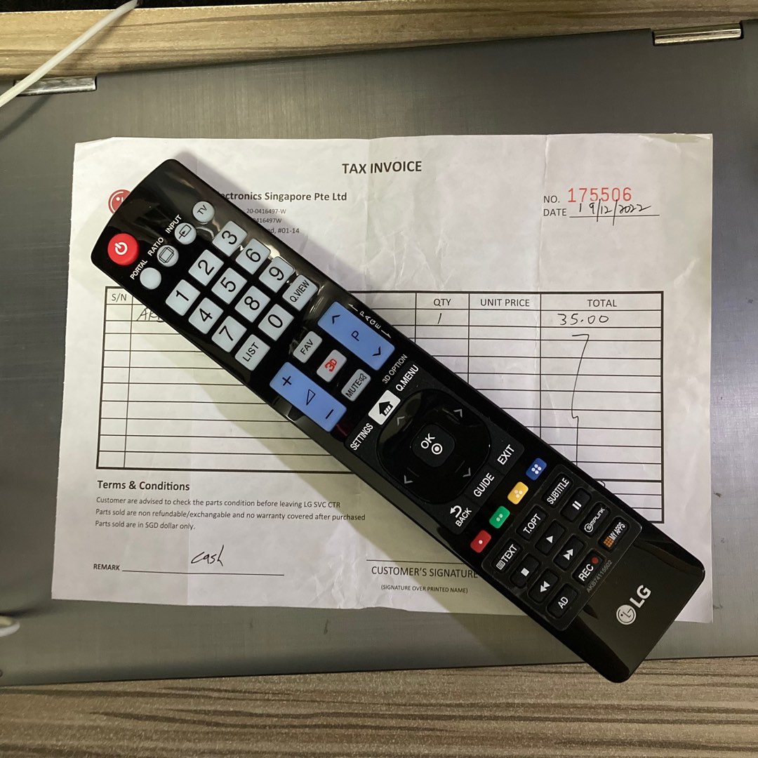 LG Television Remote, TV & Home Appliances, TV & Entertainment, TV ...