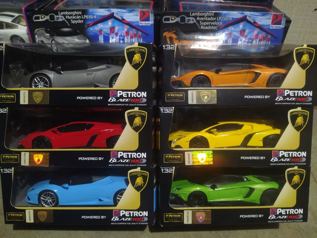 LIMITED EDITION PETRON LAMBORGHINI DIECAST MODEL CAR COMPLETE SET ...