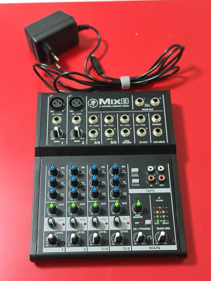MACKIE Mix 8 Channel Audio Compact Mixer Mix8 Sound, Hobbies & Toys ...