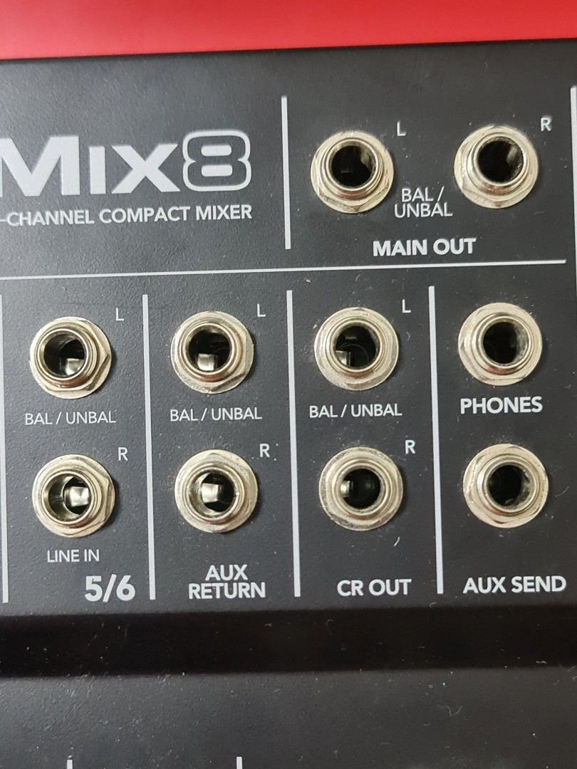 MACKIE Mix 8 Channel Audio Compact Mixer Mix8 Sound, Hobbies & Toys ...