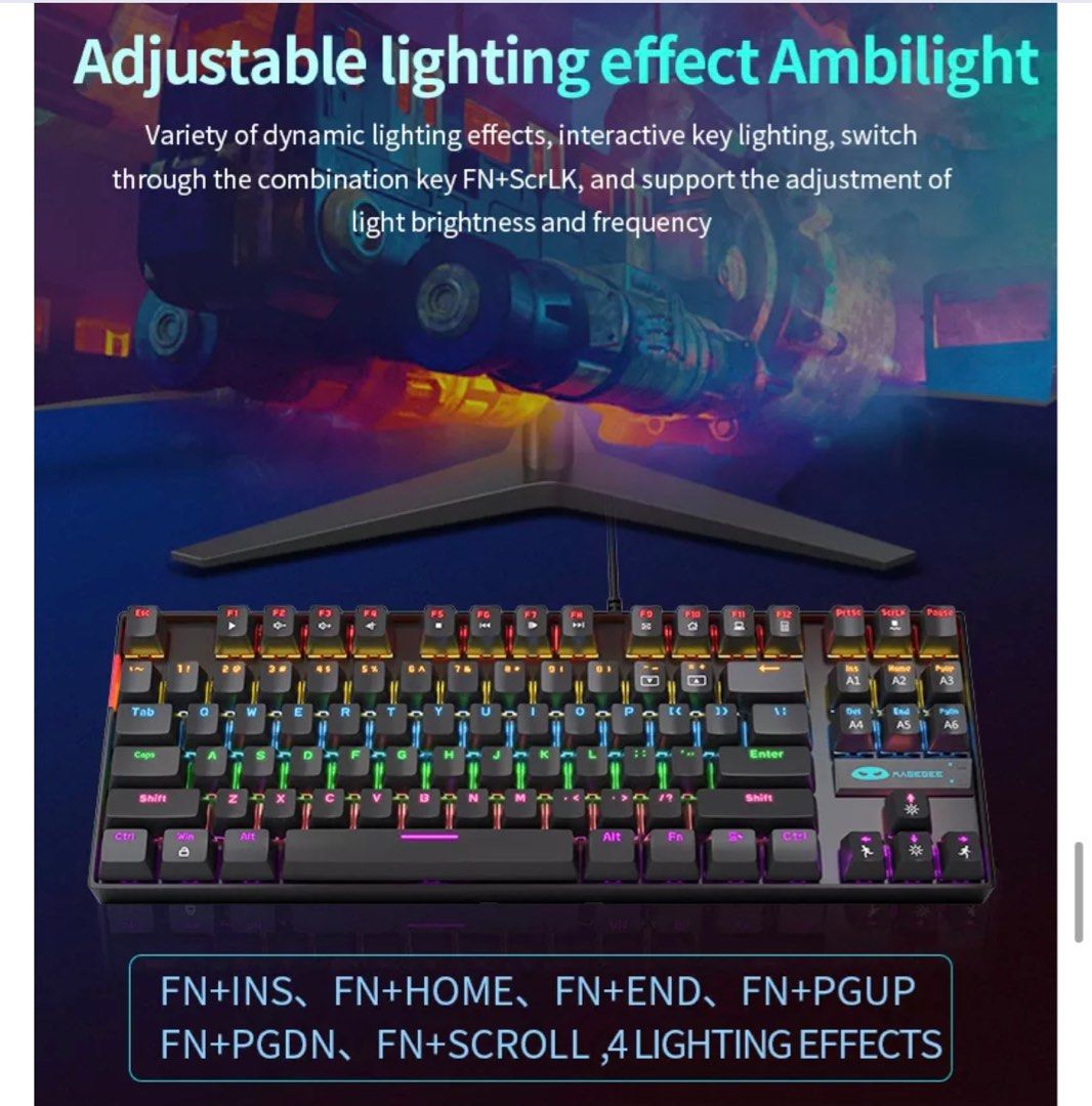 Mechanical Gaming Keyboard 87 keys, Computers & Tech, Parts ...