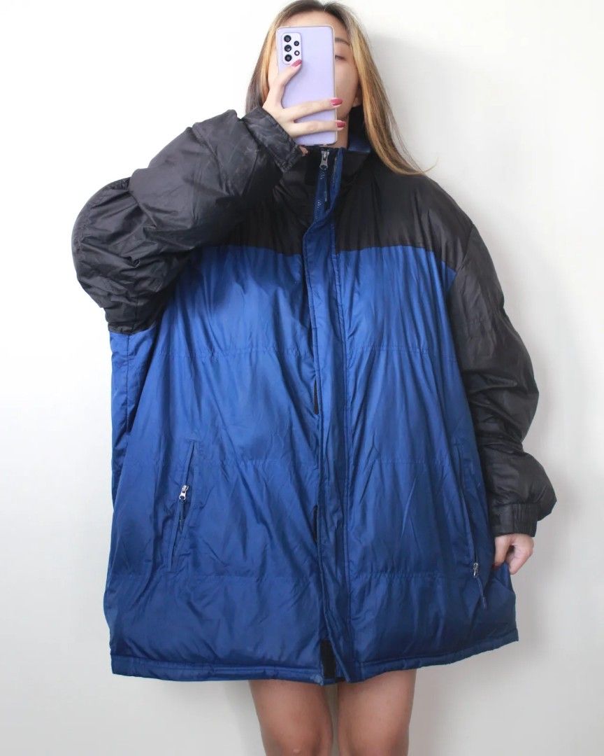 Mens Black and Blue Puffer Jacket, Men's Fashion, Coats, Jackets and ...
