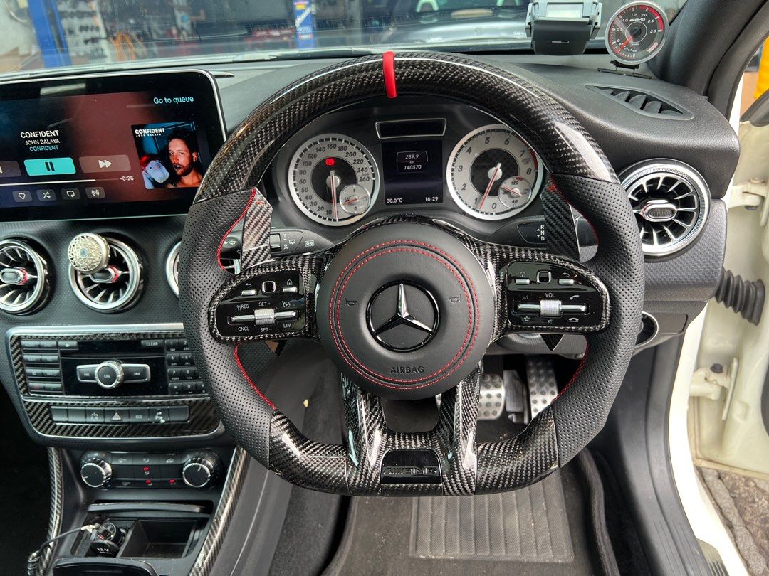 Mercedes benz amg steering wheel full carbon fiber w204 w212 w205 x156 ...