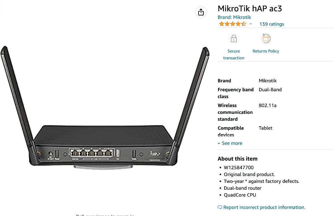 MikroTik hAP ac3 Router - NEW, Computers & Tech, Parts & Accessories ...