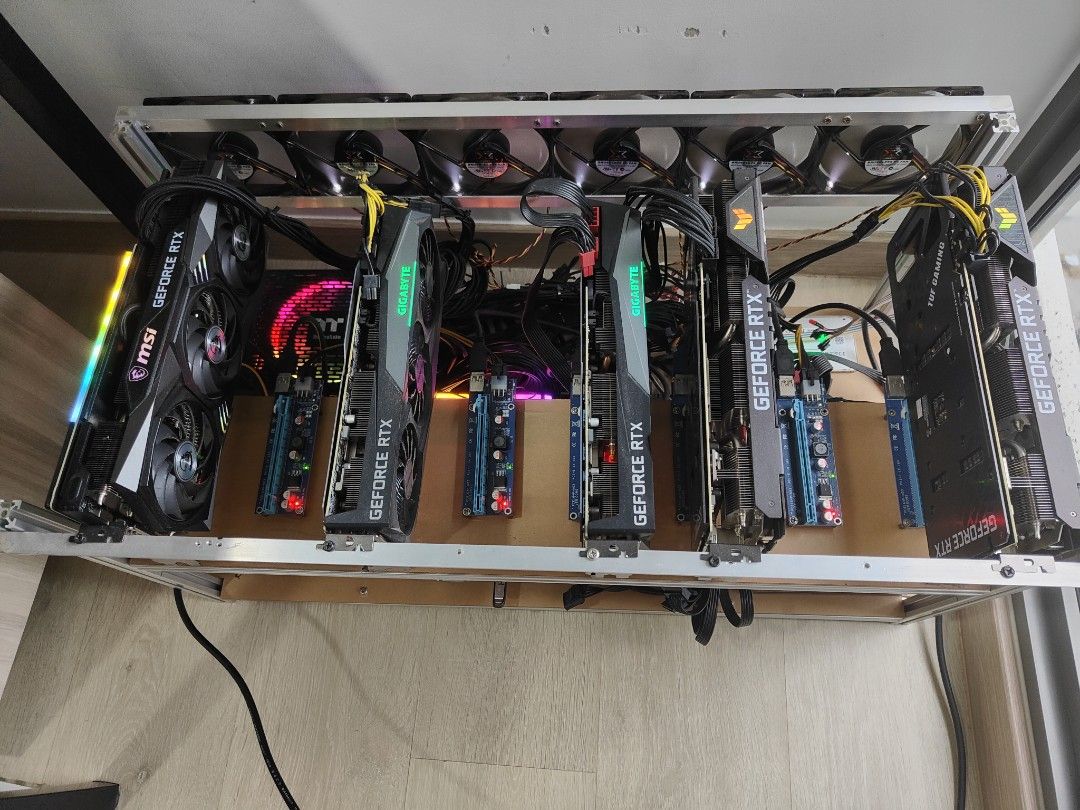 Mining Rig - 5 x 3070 FHR @ 310mh/s, Computers & Tech, Parts ...