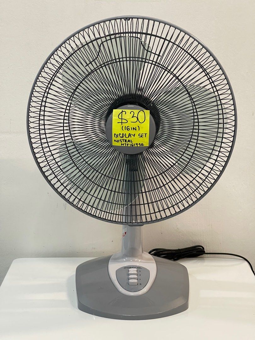 MISTRAL 16 Inch Table Fan, MTF1617SE Display Set $30, Furniture & Home ...
