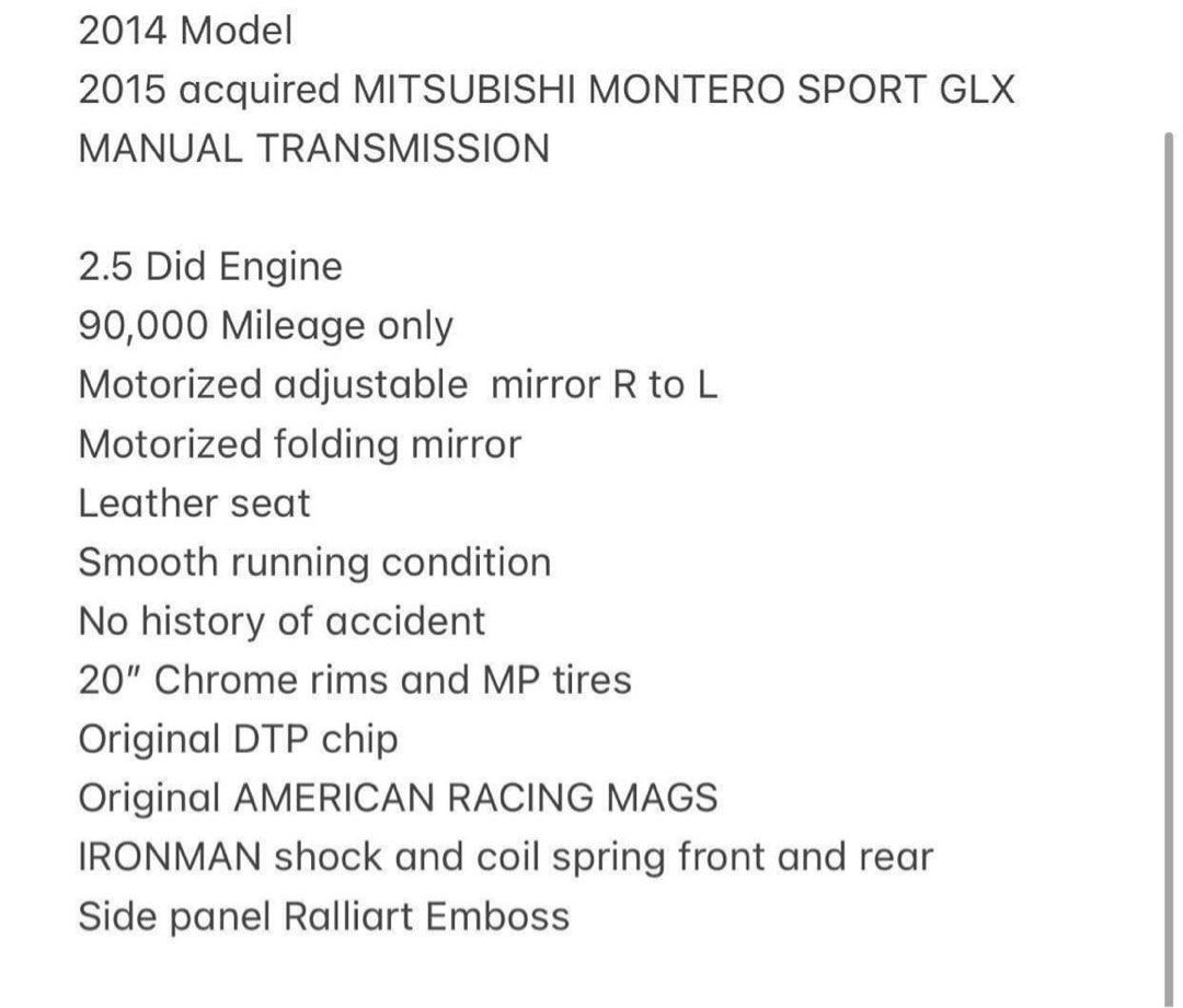 Mitsubishi montero glx Montero glx Mitsubishi Manual, Cars for Sale ...