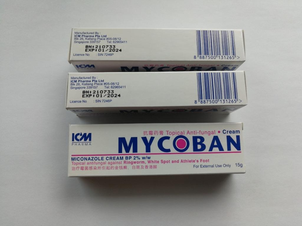 Mycoban Miconazole Cream 15g Topical Anti Fungal suitable for Ringworm ...