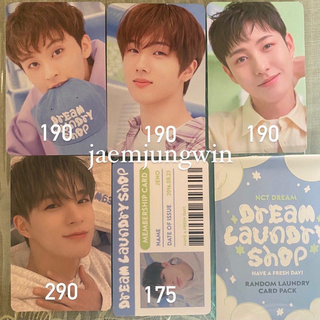 Nct Dream Laundry Shop Trading Card Pcs Mark Jisung Renjun Jeno ...