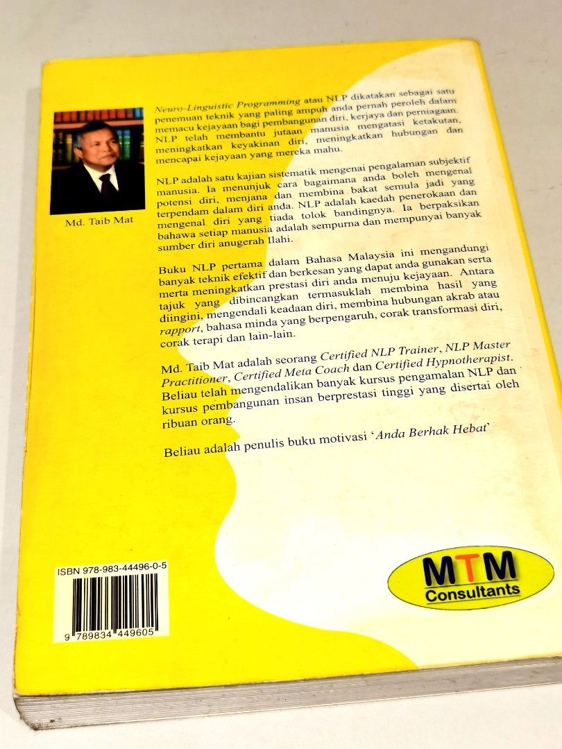 NLP Rahsia Sains & Kejayaan Diri Buku Book By Md Taib Mat, Hobbies & Toys, Books & Magazines ...