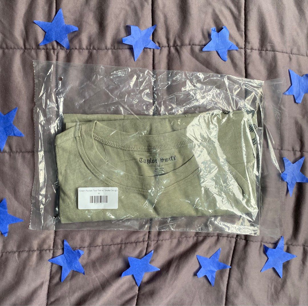 Official Taylor Swift Reputation Green Pocket Tour Tee w/ Snake Design ...