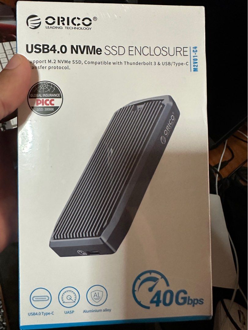 ORICO USB4.0 m2. NVme ssd enclosure 40Gbps, Computers & Tech, Parts ...
