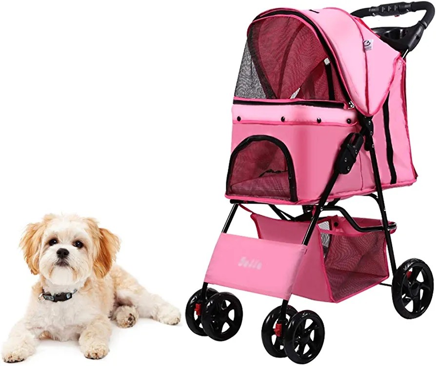 Pink Pet Pram/Stroller, Pet Supplies, Homes & Other Pet Accessories on ...