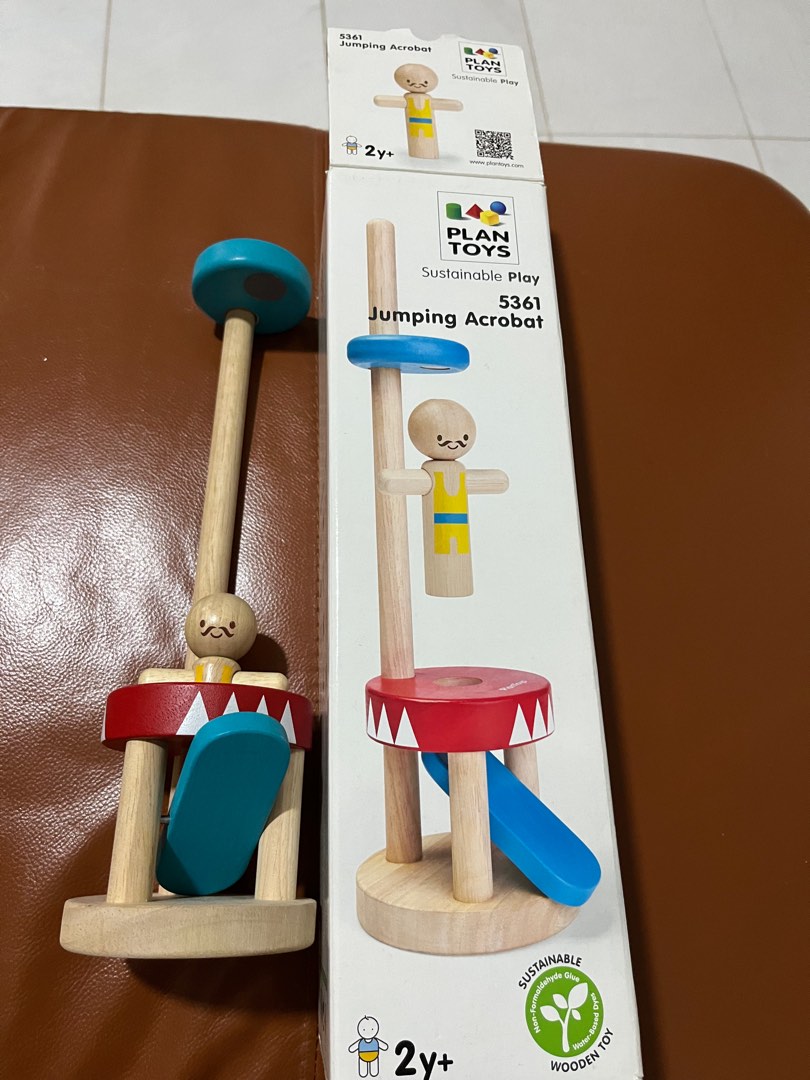 Plan toys - jumping acrobat, Babies & Kids, Infant Playtime on Carousell