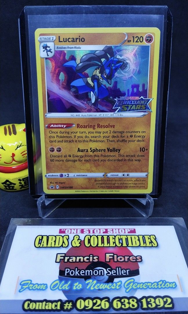 Pokemon Card - LUCARIO # SWSH186 (BLACK STAR PROMOS) SWSH: BRILLIANT ...