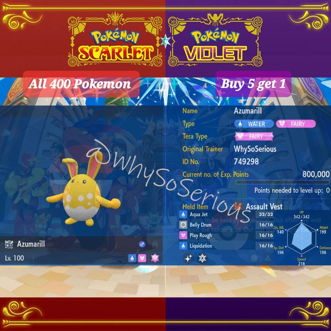 shiny azumarill violet