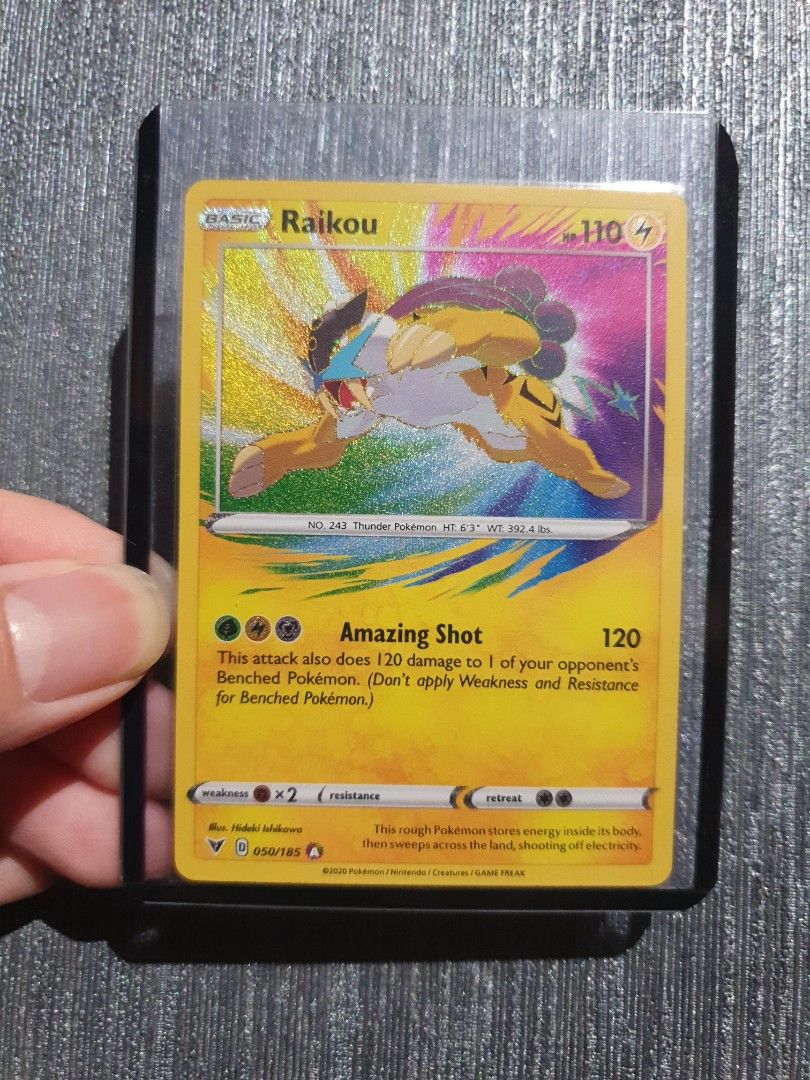Pokemon TCG Vivid Voltage Raikou Amazing Rare Card, Hobbies & Toys ...