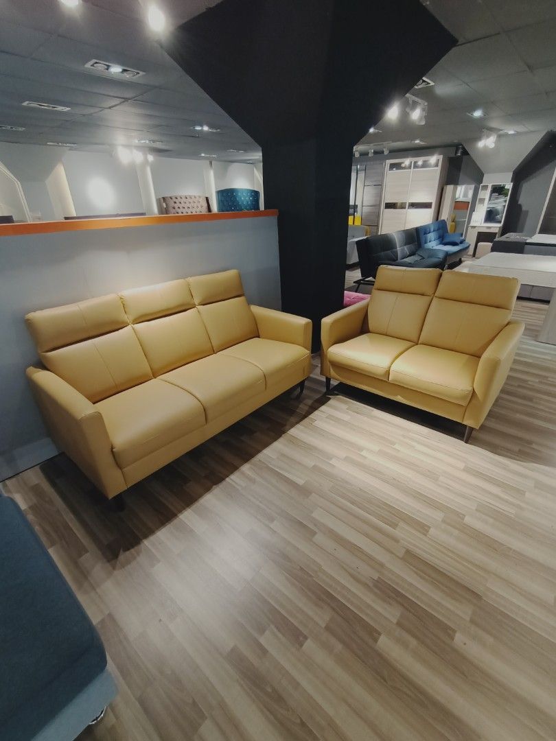 Polyurethane leather sofa, Furniture & Home Living, Furniture, Sofas on ...