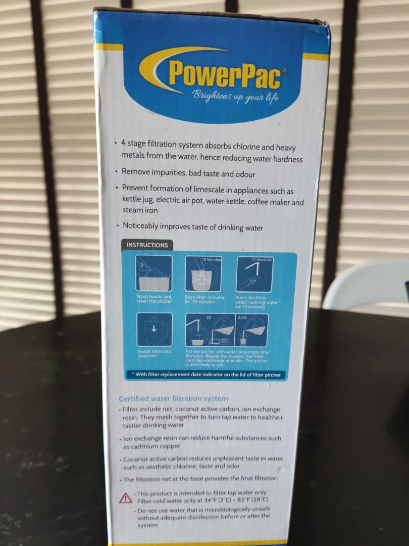 PowerPac Water Filter Pitcher, Furniture & Home Living, Kitchenware ...