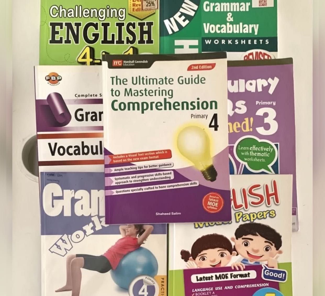 Primary 3-4 English assessment books: Grammar, Vocab, Comprehension ...