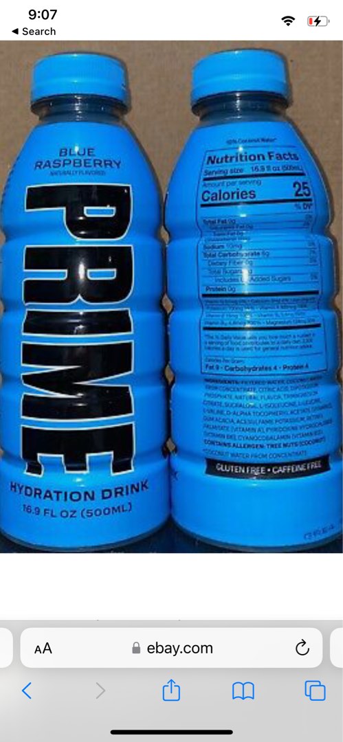 Prime hydration blue raspberry for 8$, Food & Drinks, Beverages on ...