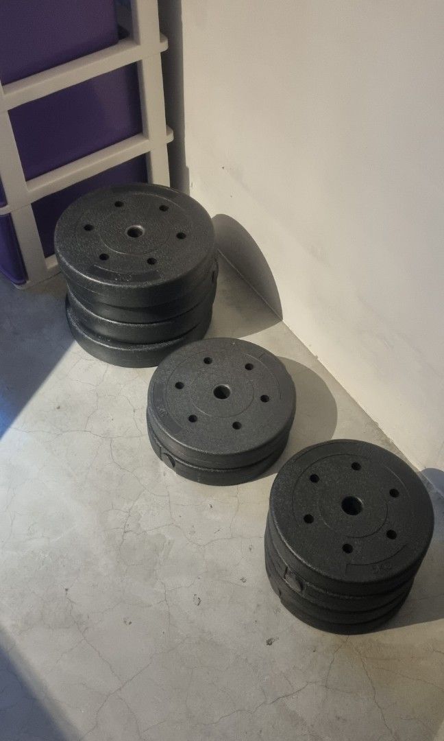 PVC dumbbell weights, Sports Equipment, Exercise & Fitness, Weights ...