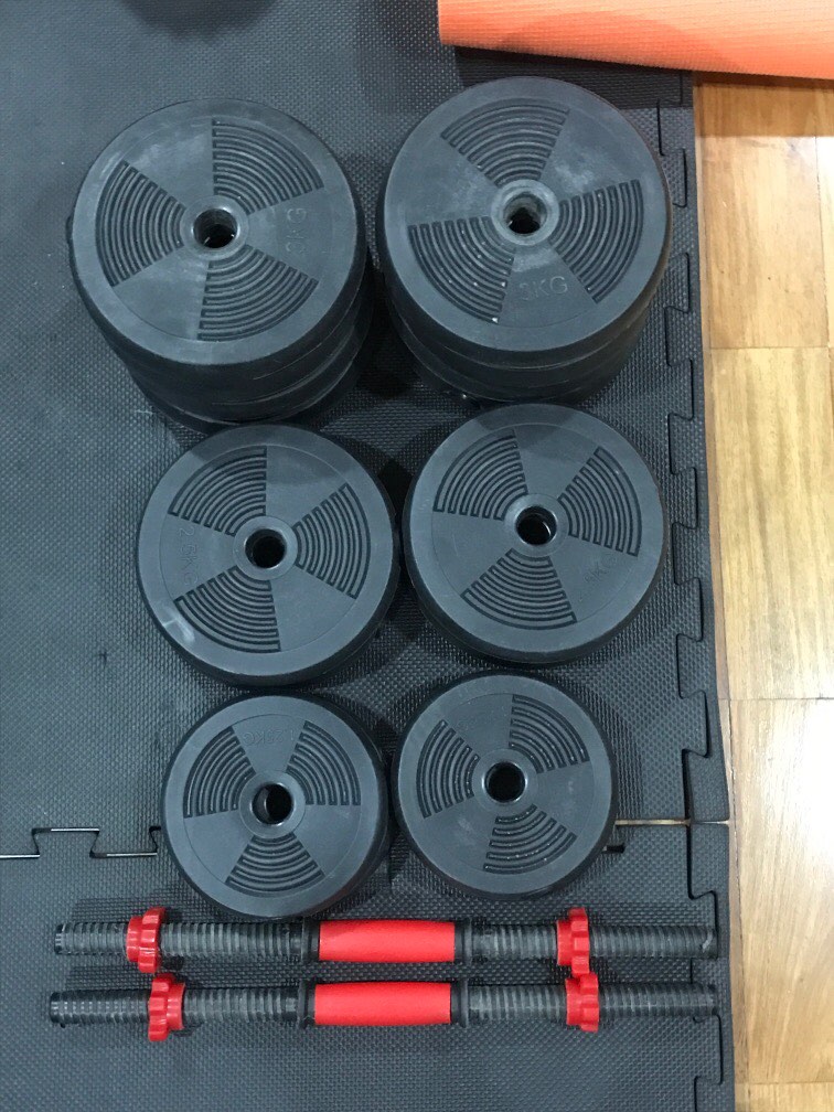 PVC Dumbbells - Max 19.5 KG per DB, Sports Equipment, Exercise ...