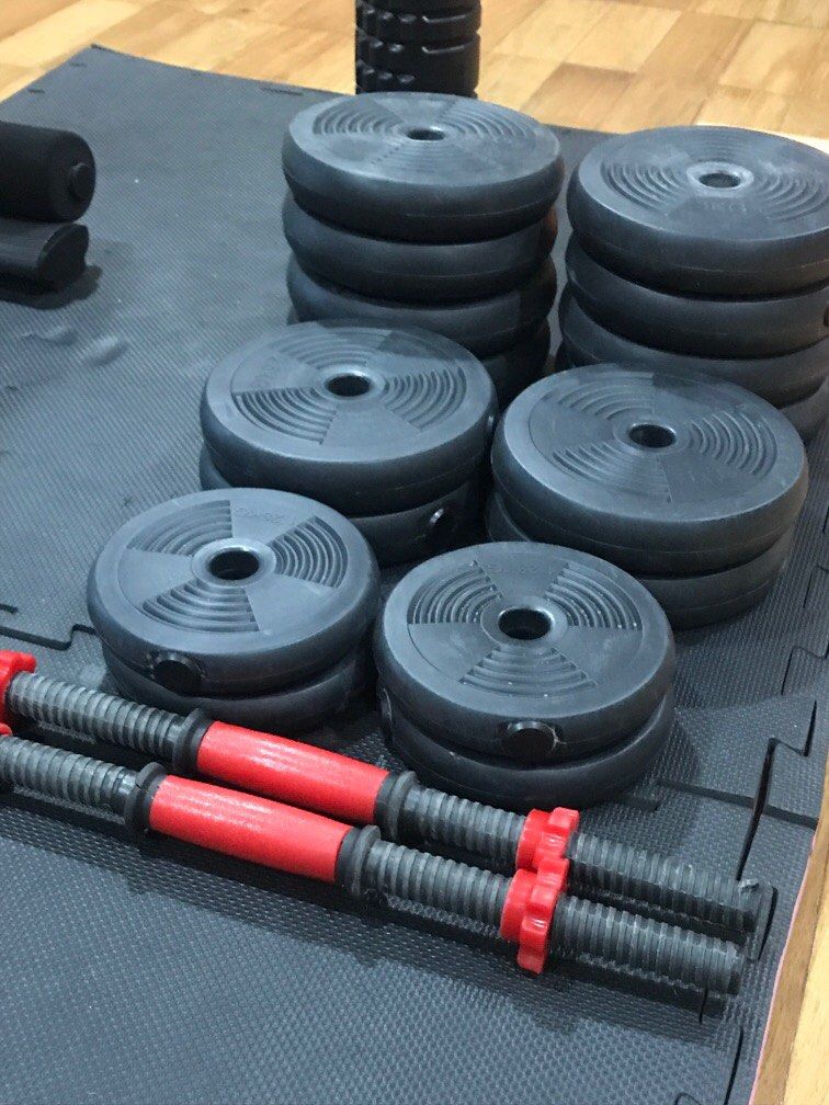 PVC Dumbbells - Max 19.5 KG per DB, Sports Equipment, Exercise ...