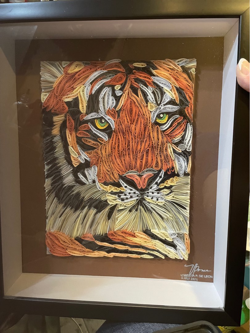Quilled tiger, Hobbies & Toys, Stationary & Craft, Art & Prints on ...