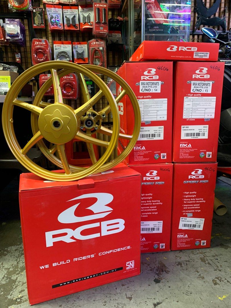 RCB SP522 Gold 17” For Aerox V1/V2, Motorcycles, Motorcycle Accessories ...