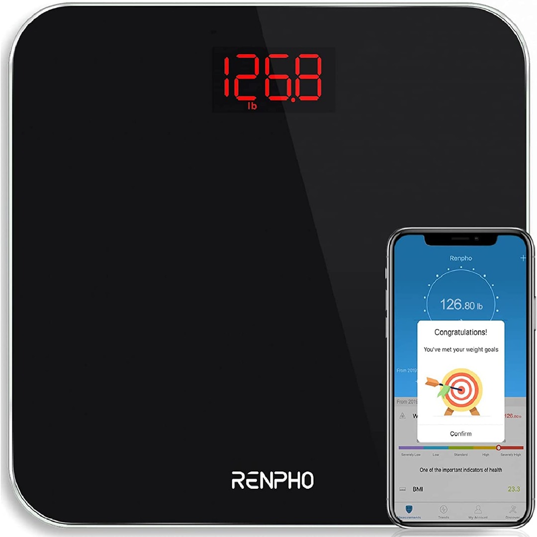 RENPHO Bluetooth BMI Bathroom Scales, Digital Body Weight Scale with ...