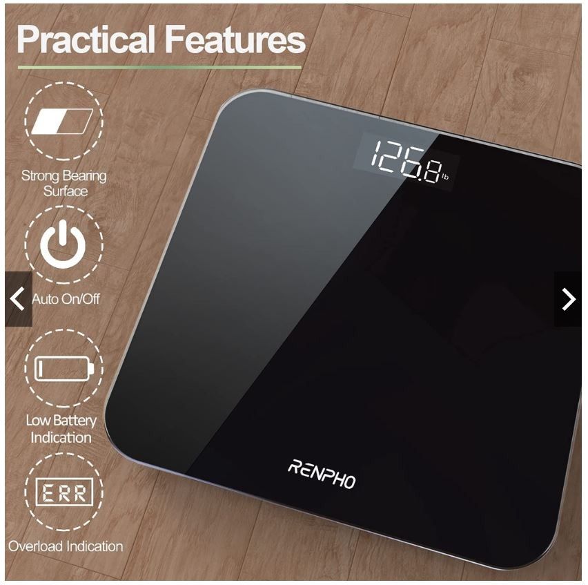 "RENPHO Digital Bathroom Scale, Highly Accurate Body Weight Scale with ...