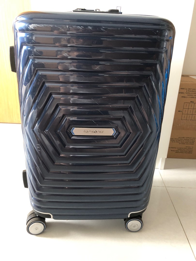 Samsonite Astra Poly-carbonate Navy Hard-sided Cabin Luggage(55 cms ...