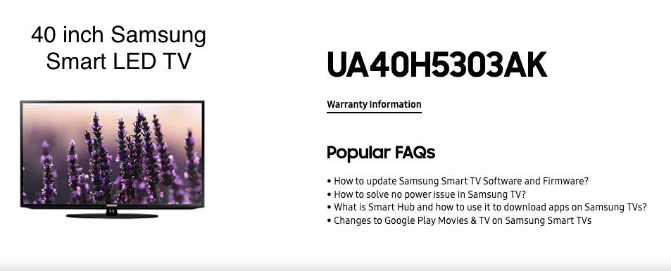 Like New Samsung 40inch Smart LED TV No scratch, TV & Home Appliances ...