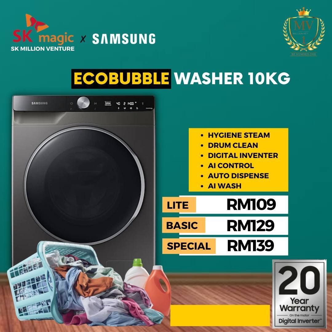 SAMSUNG X SK Magic Washer Machine, TV & Home Appliances, Kitchen ...