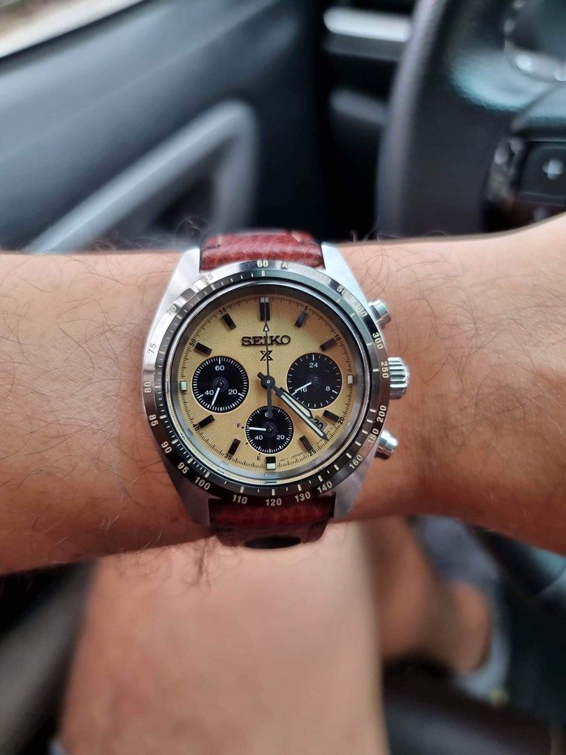 Seiko prospex speed timer chronograph golden panda, Luxury, Accessories ...