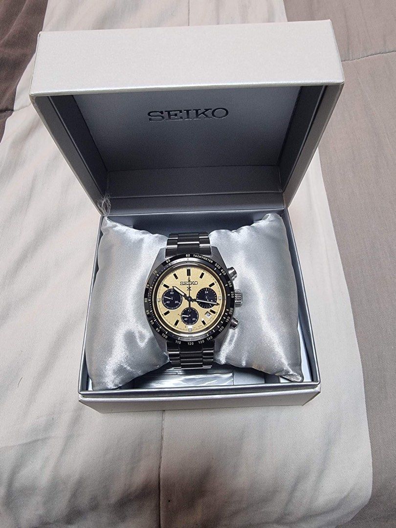 Seiko prospex speed timer chronograph golden panda, Luxury, Accessories ...