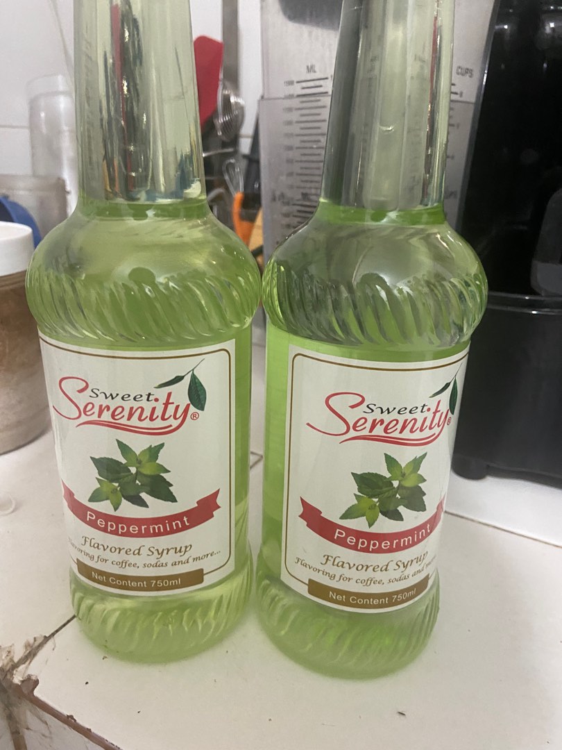 Serenity Mint Syrup for Coffee, Food & Drinks, Beverages on Carousell