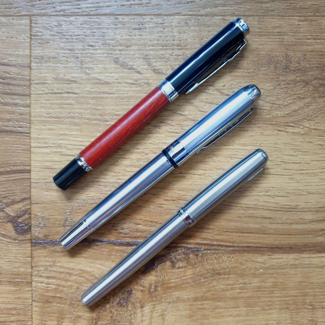 Set of 3 Metal Fountain Pens - Parker IM Clone, Jinhao 8802 & 250 ...