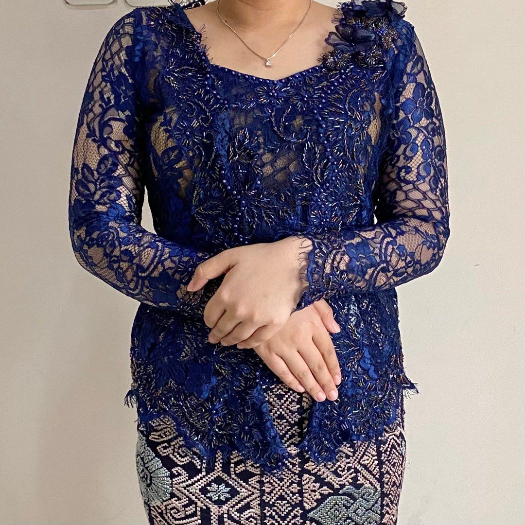 Sewa Kebaya Modern Biru Navy BSD Serpong Pamulang Bintaro Tangsel ...