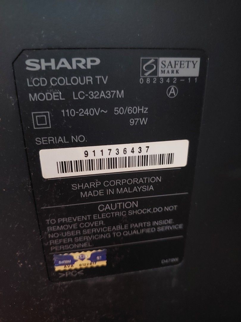 Sharp TV LCD 32 inci, TV & Home Appliances, TV & Entertainment, TV on ...
