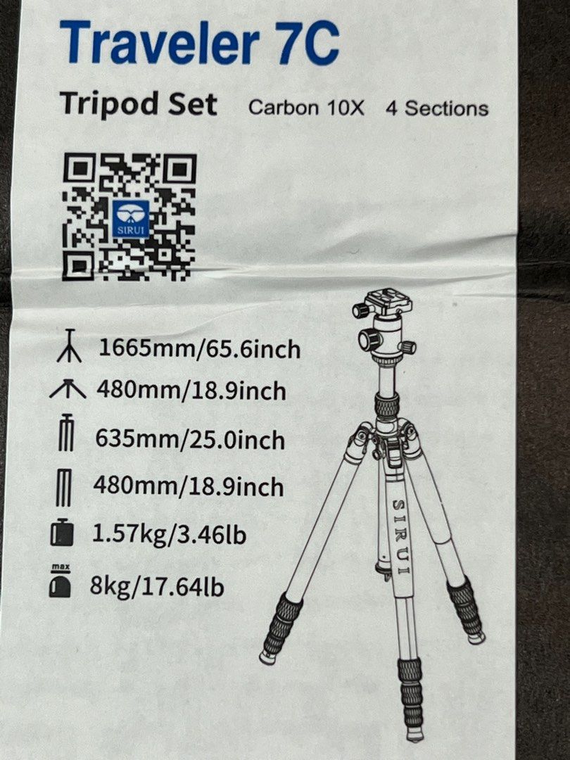 Sirui traveler 7C tripod set, Photography, Photography Accessories ...