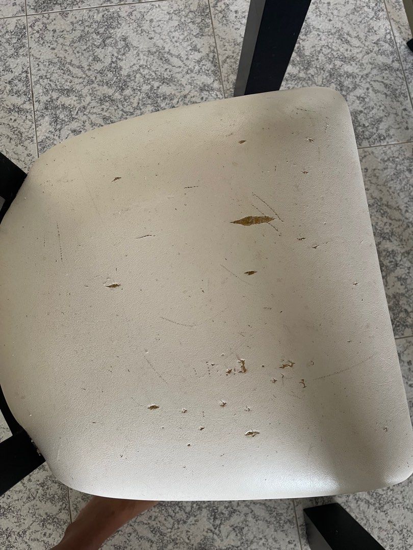 Solid surface 8 seater dining table with 6 chairs. Size 2m x 1m. The ...