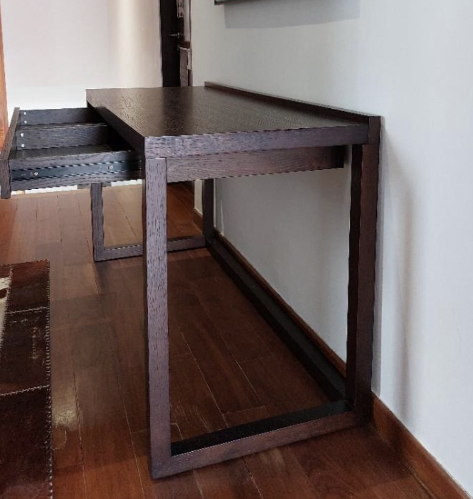 Solid wood study table study desk walnut wood, Furniture & Home Living ...