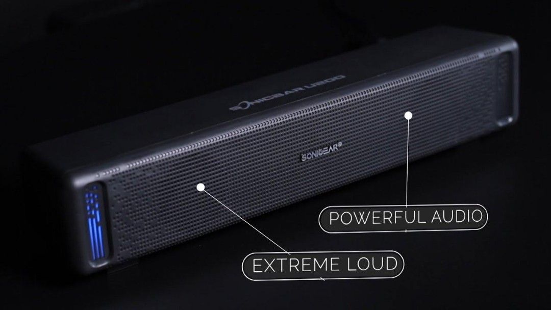 SonicGear SonicBar U200 Powerful Audio Sound Bar With LED Light Effects ...